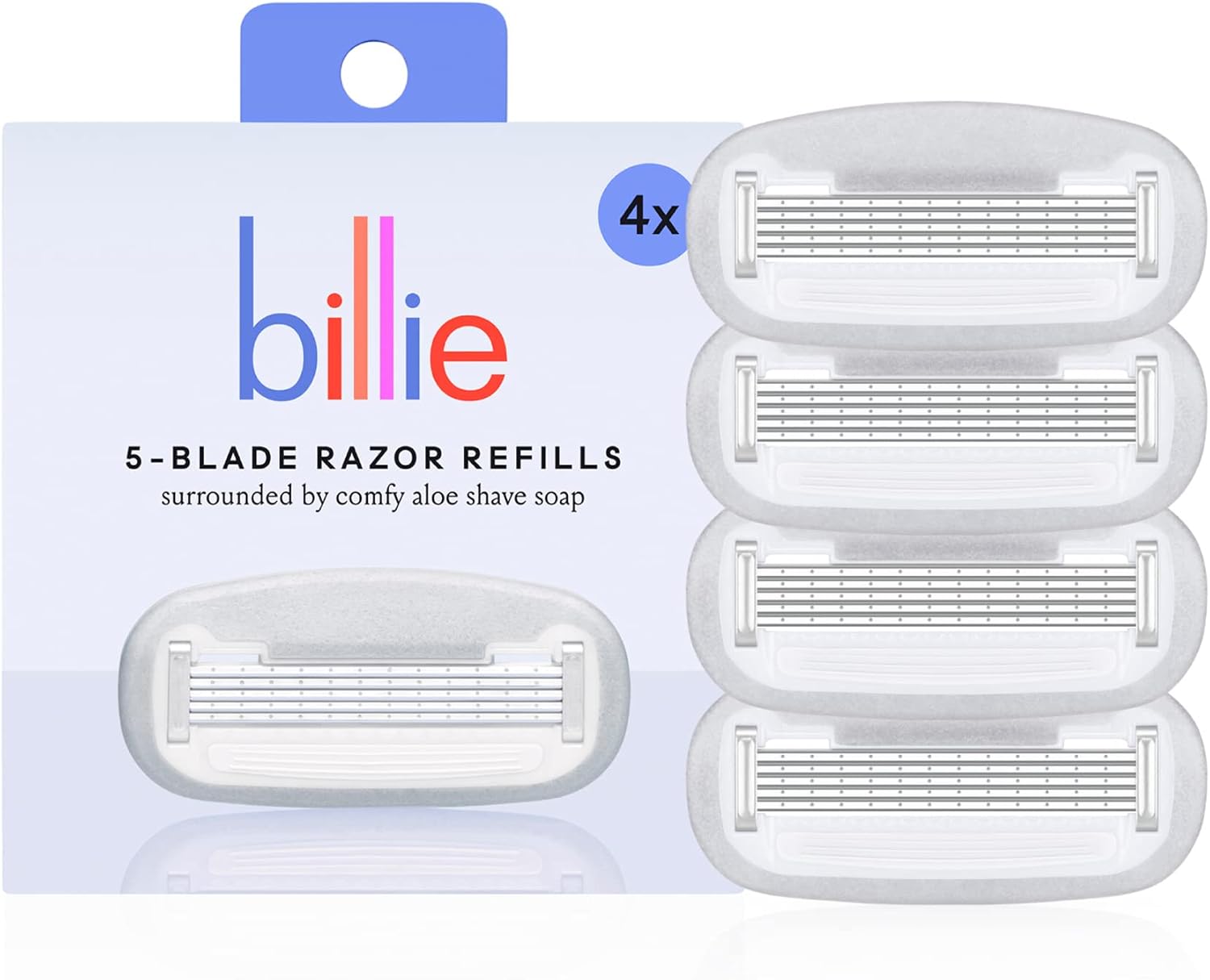 Billie Women's Razor Refill Blades | 5-Blade Cartridges- 4 count ...