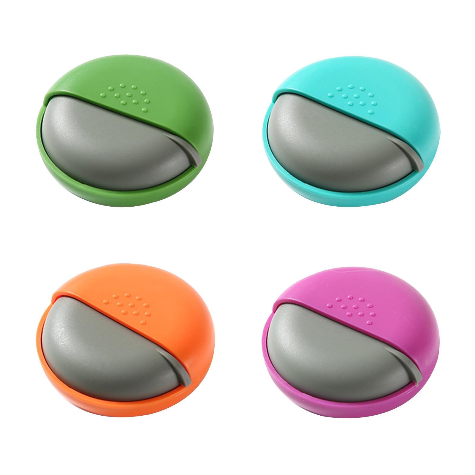 Amazon.com: 4 Pack Round Pill Organizer Health Locking Travel Pill Case ...