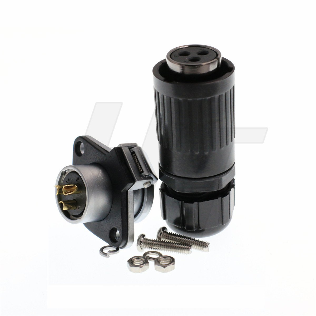 HangTon HP20 3 Pin Circular Connector Female Plug Male Panel Socket ...