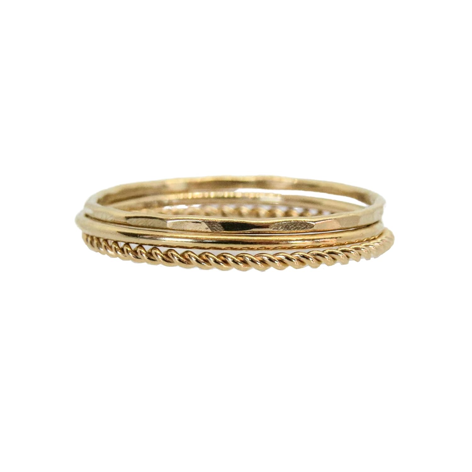 Amazon.com: Stack Rings for Women Gold, Thin Stacking Rings, Stacked ...