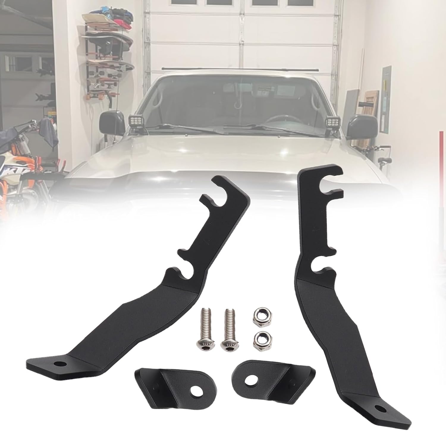 Amazon.com: KiaRuert Hood LED Light pod Bracket kit/Ditch Light ...