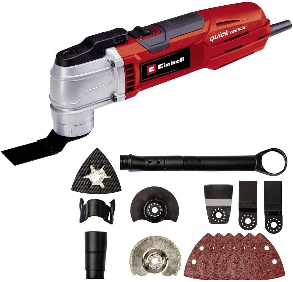Einhell TE-MG 300 EQ Oscillating Multitool | 300 W Multi-Tool Kit for Sawing, Cutting, Sanding ...