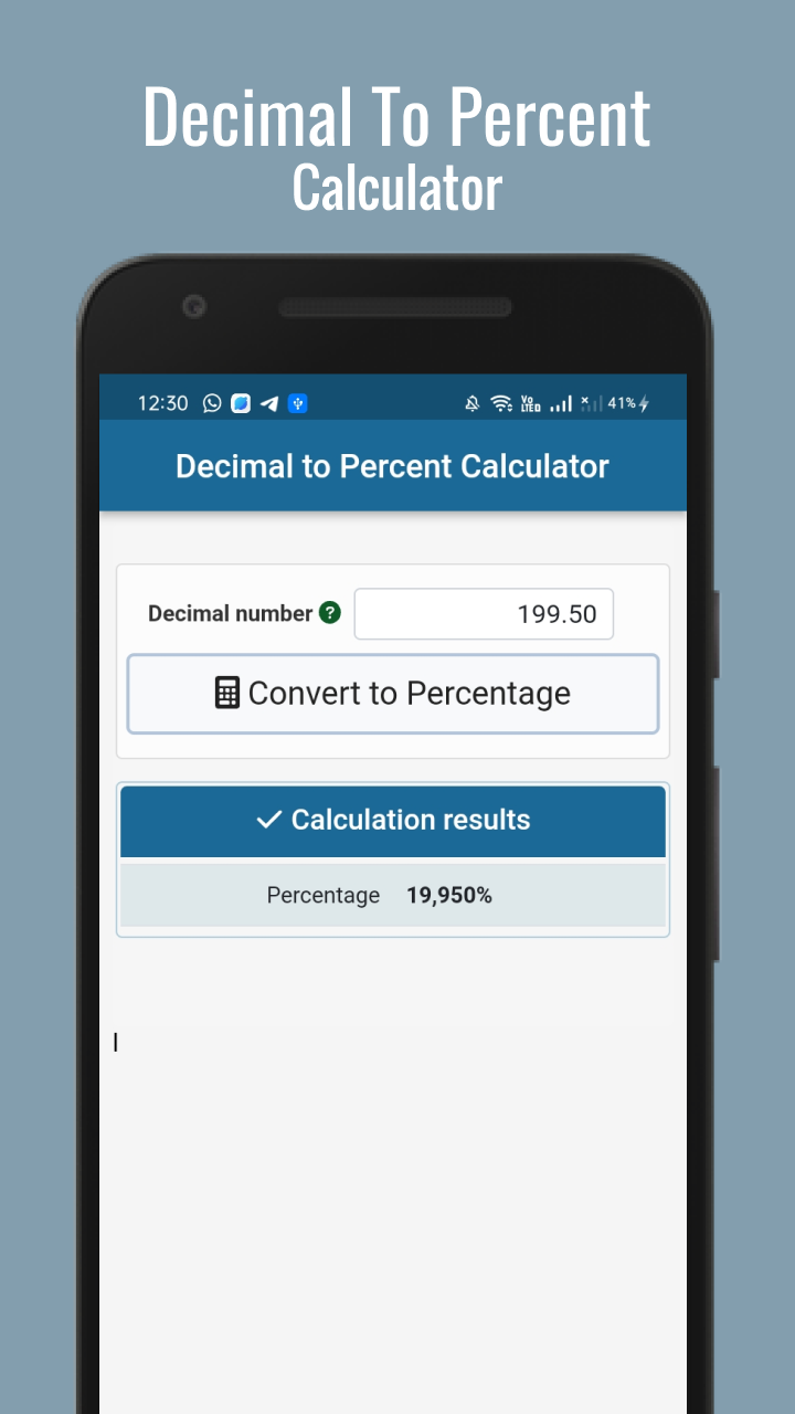 Decimal to Percent Calculator:Amazon.de:Appstore for Android