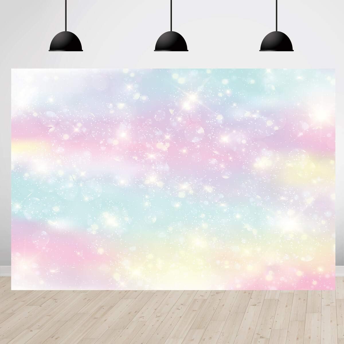 Amazon.com : Unicorn Backdrop for Girls Birthday Party Watercolor ...