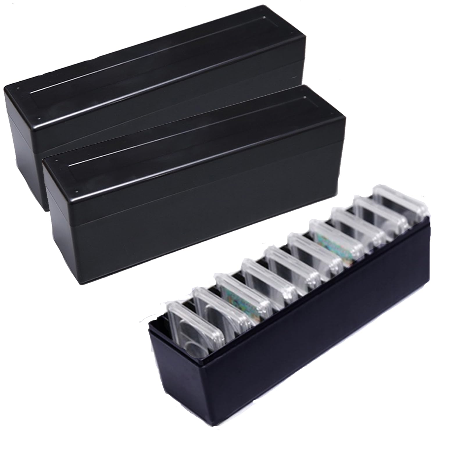 Amazon.com: MUDOR 2 Pack Coin Slab Storage Box, Plastic Coin Slab ...