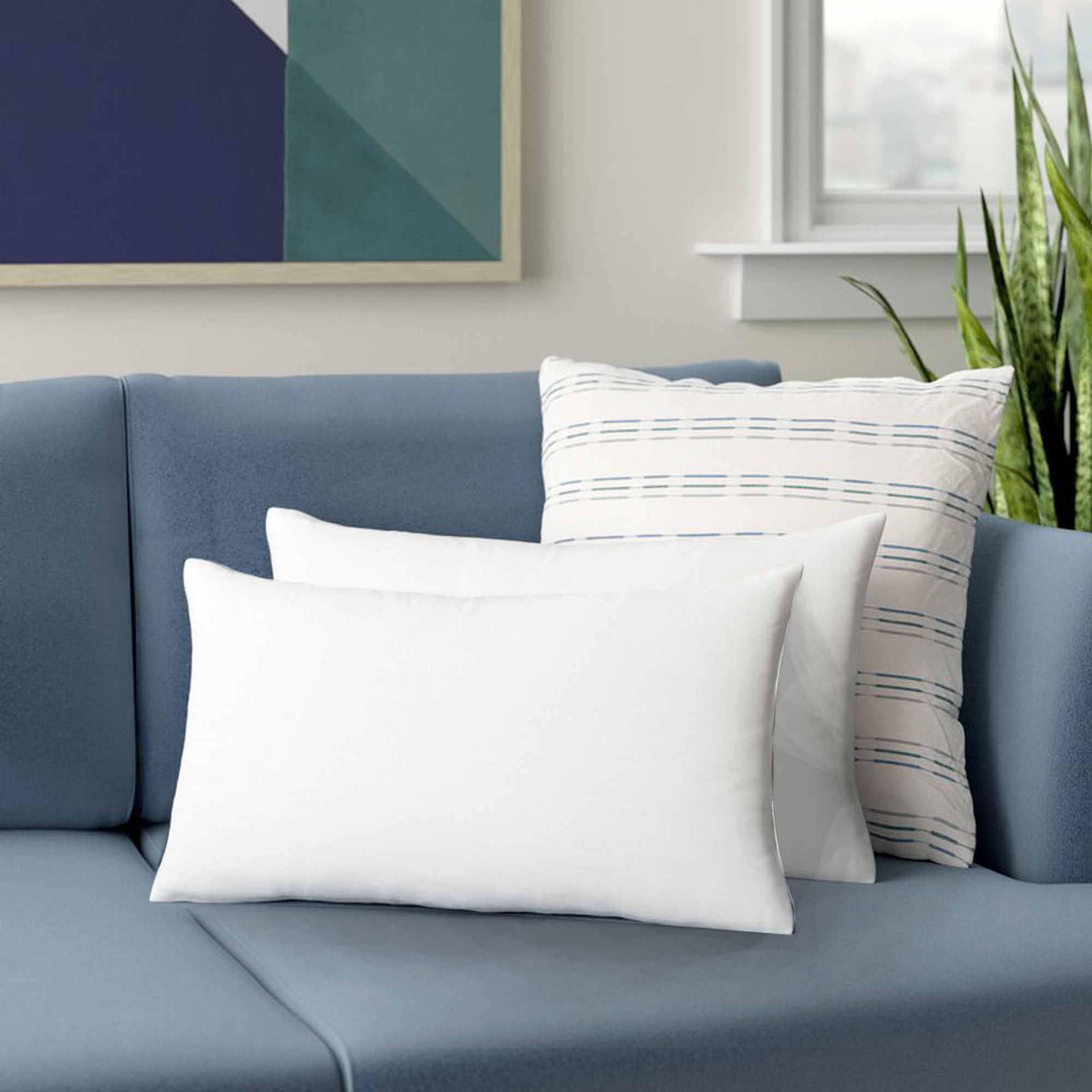 Snapklik.com : Goose Down Feather 14x22 Inches Pillow Insert Set Of 4 ...