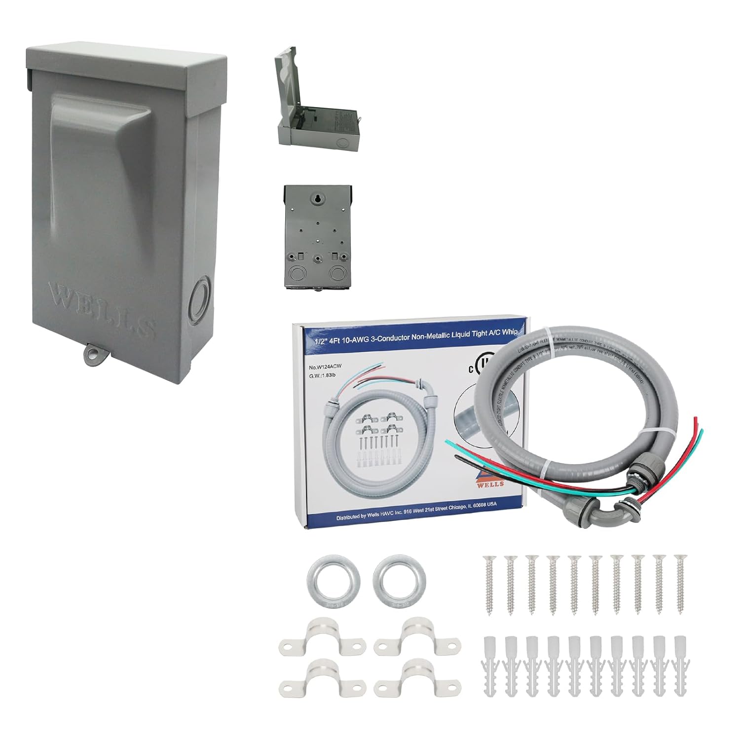 Amazon.com: Wells 30 Amp Fuse Disconnect 120/240VAC AC Disconnect Box ...