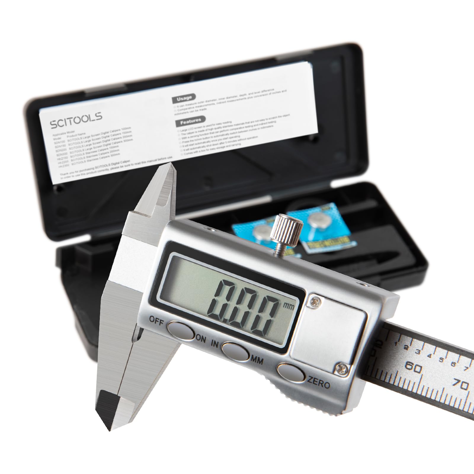Snapklik.com : SCITOOLS All-Metal Small Digital Caliper 0-4" Mini ...