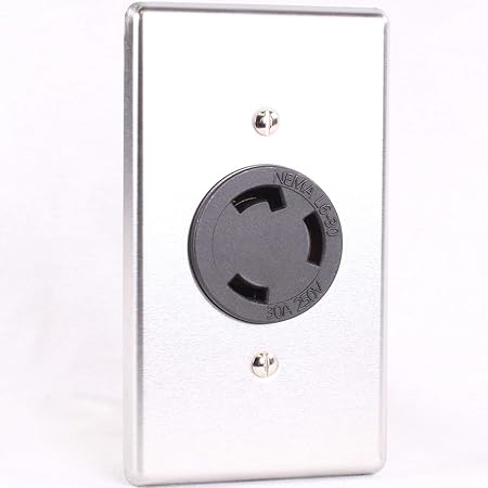 NEMA L6-30 Locking Flanged Outlet, 30A 250V AC, 2 Pole 3 Wire, cUL ...
