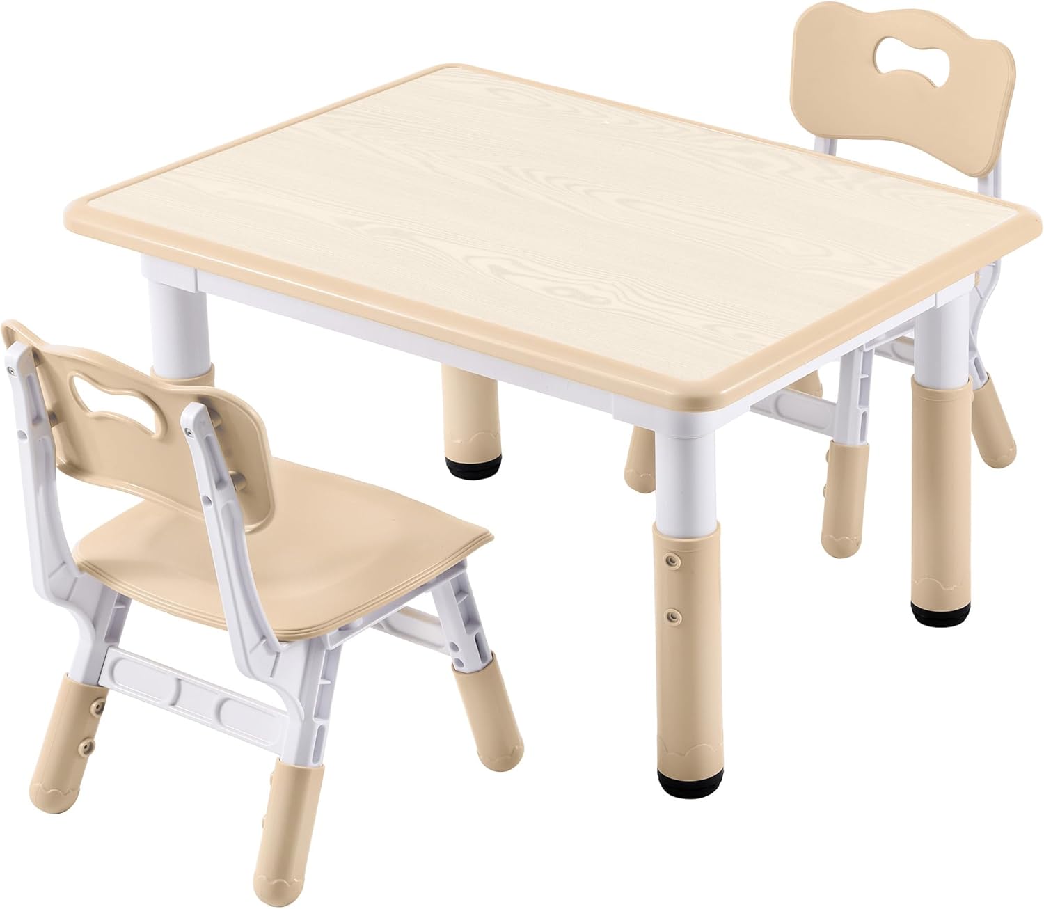 Amazon.com: GITAWUSA Kids Study Table and Chairs Set, Height Adjustable ...