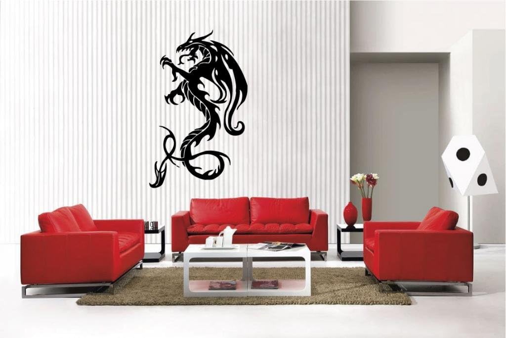 Amazon.com: Newclew Stylish Elegant Dragon Removable Vinyl Wall Decal ...