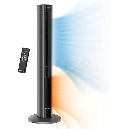 Amazon.com: Lasko 1500W Oscillating All Season Tower Fan and Space ...