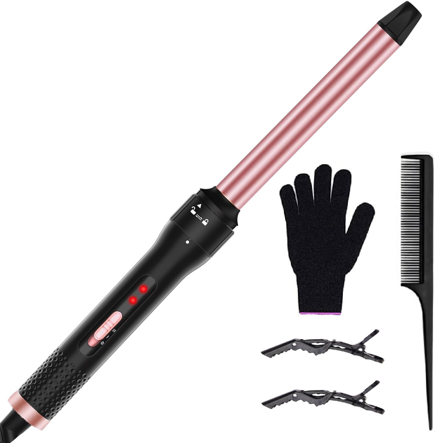 Amazon.com: Extra Long Barrel Curling Iron 1 Inch, Travel Dual Voltage ...