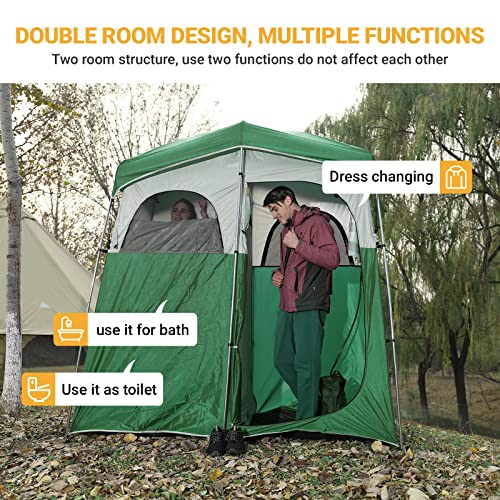 Snapklik.com : KingCamp Camping Shower Tent Oversize Space Privacy Tent ...