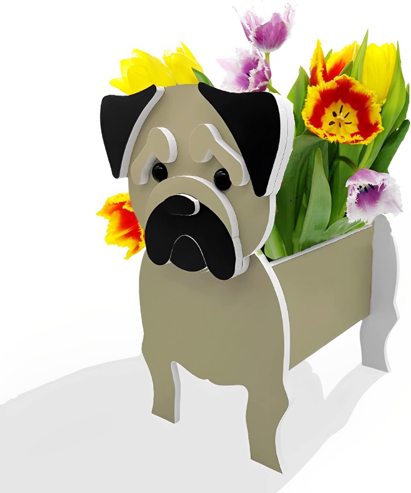 Amazon.com : Fitcho Pug Gifts for Pug Lovers, Pug Dog Planter Plant Pot ...
