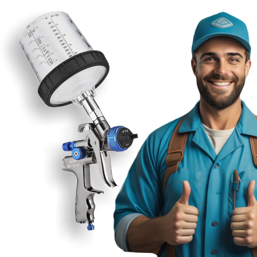 Amazon.com: Spectrum Premium HTE Gravity-Feed Air Spray Gun with Side ...