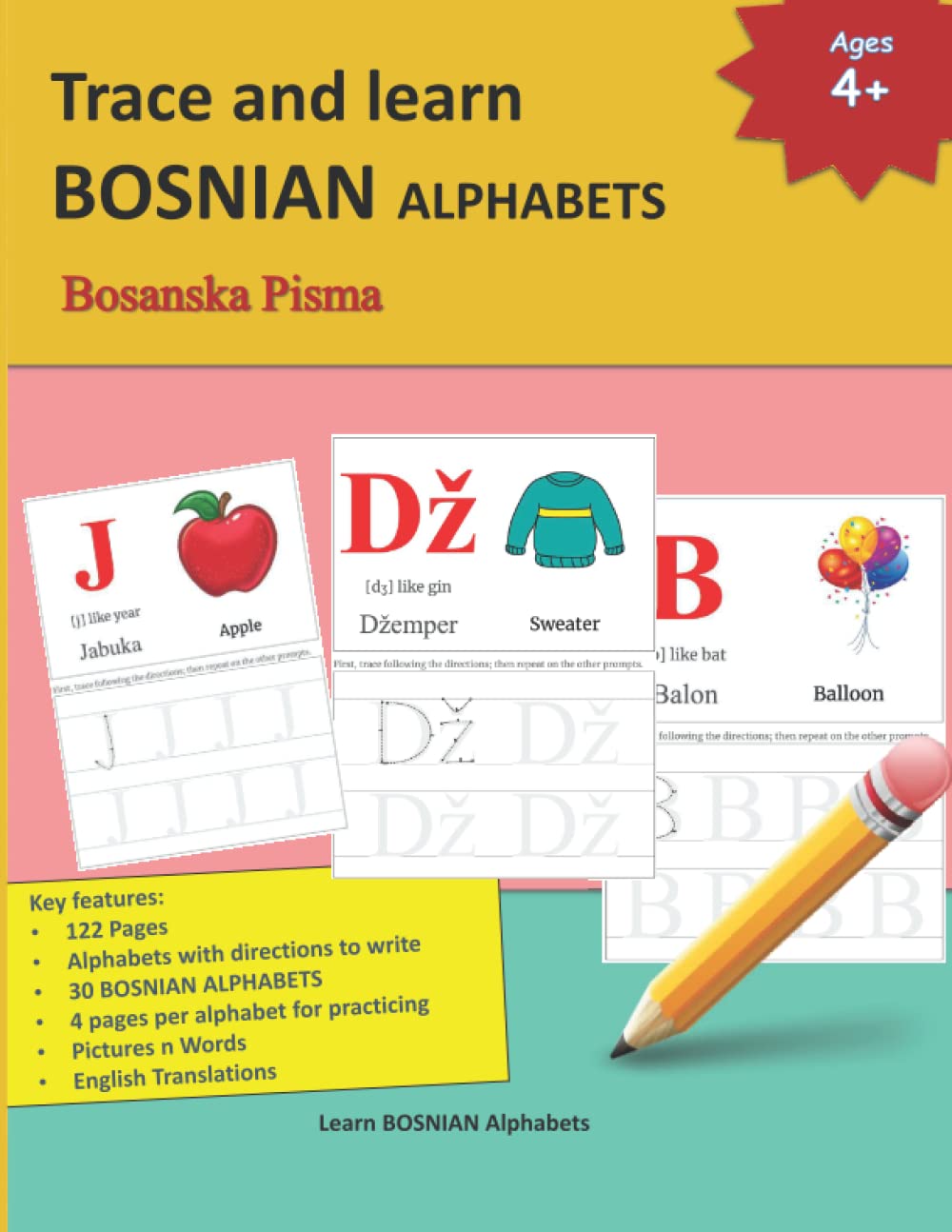 Trace And Learn Bosnian Alphabets Bosanska Pisma Book Details Each | Desertcart Kenya
