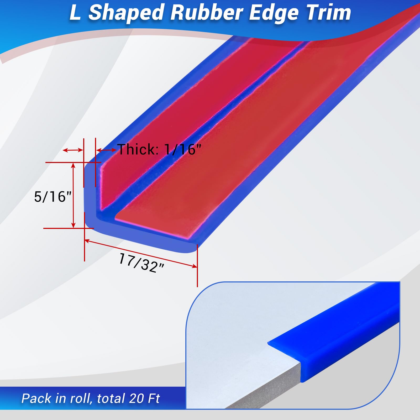 Snapklik.com : Tile Edge Trim, Flexible L Shaped Rubber Edge Trim ...