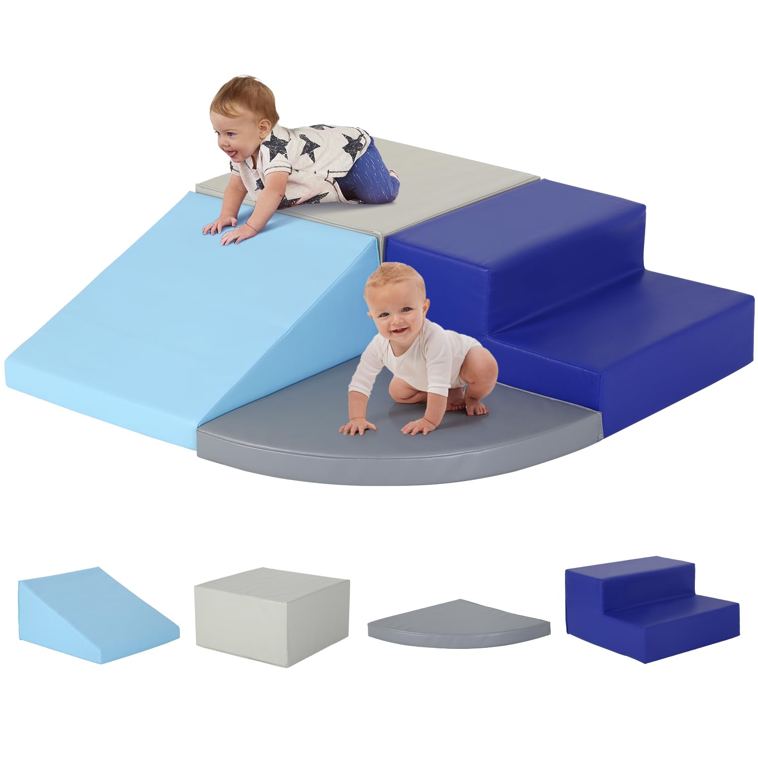 Amazon.com: Dkelincs Climbing Blocks for Toddlers 1-3, 4-Piece Crawl ...