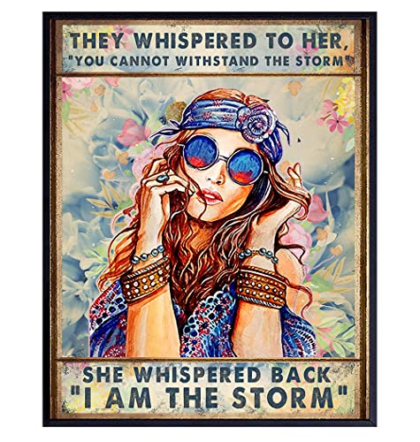 Amazon.com: Boho-chic Wall Art - They Whispered to Her You Cannot ...