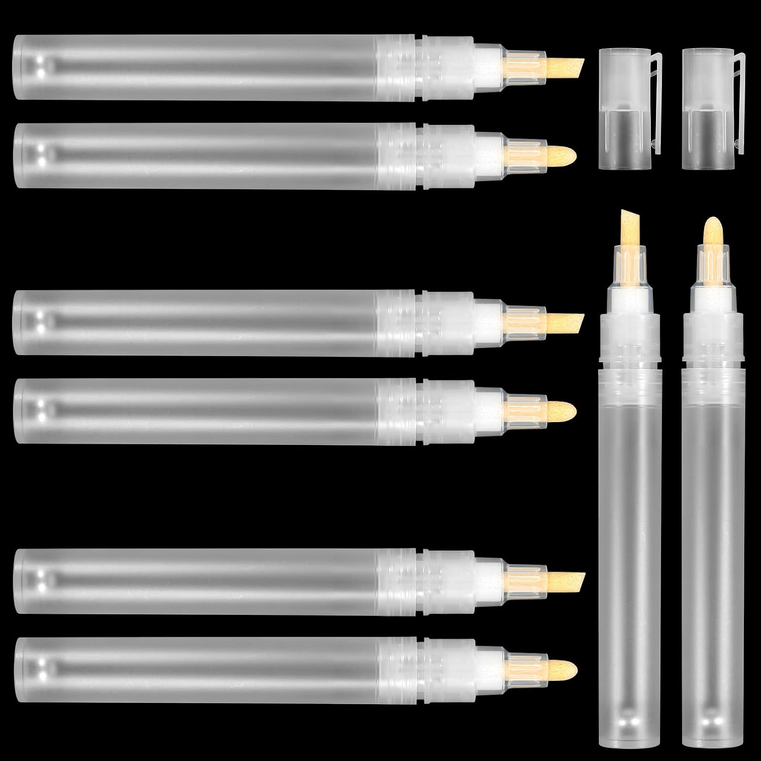 Amazon.com: COMNICO 6pcs Empty Fillable Pen Acrylic Paint Markers 3 mm ...