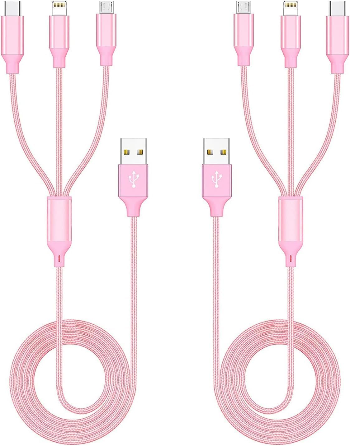 Amazon.com: Firsting Multi Charging Cable, (2 Pack 4FT) Multi USB ...