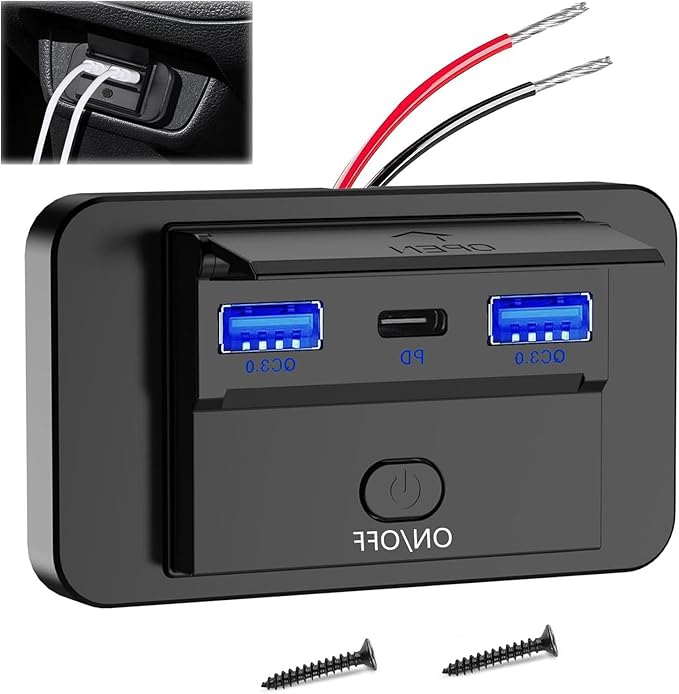 Nadiaen 12v USB Socket Campervan 12v USB C Socket USB Socket 12v 12v ...