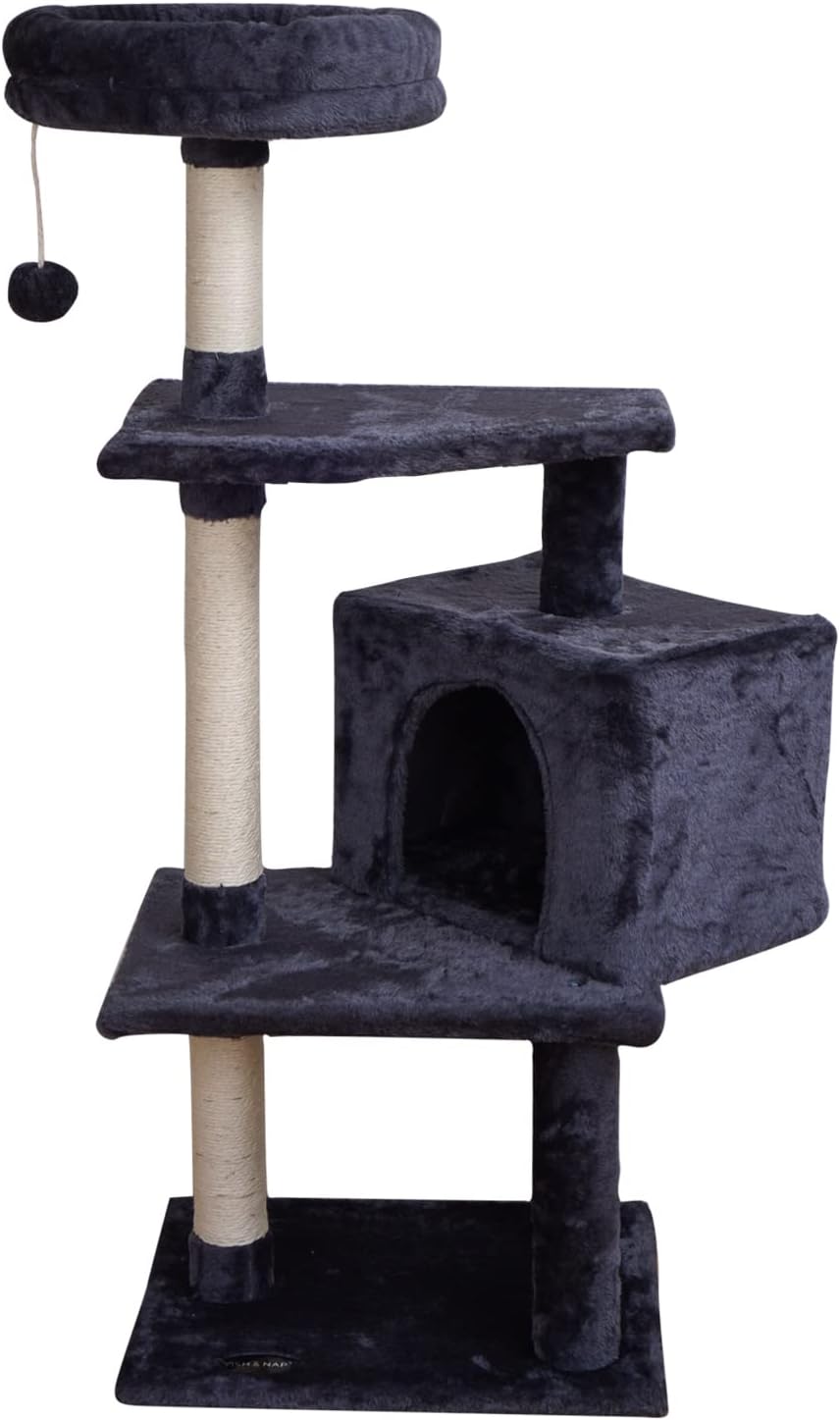 FISH&NAP Árbol para gatos de interior, torre para gatos, condominio ...