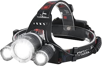BORUIT RJ3000 Rechargeable Headlamp LED Head Lamp Super Bright 5000 ...