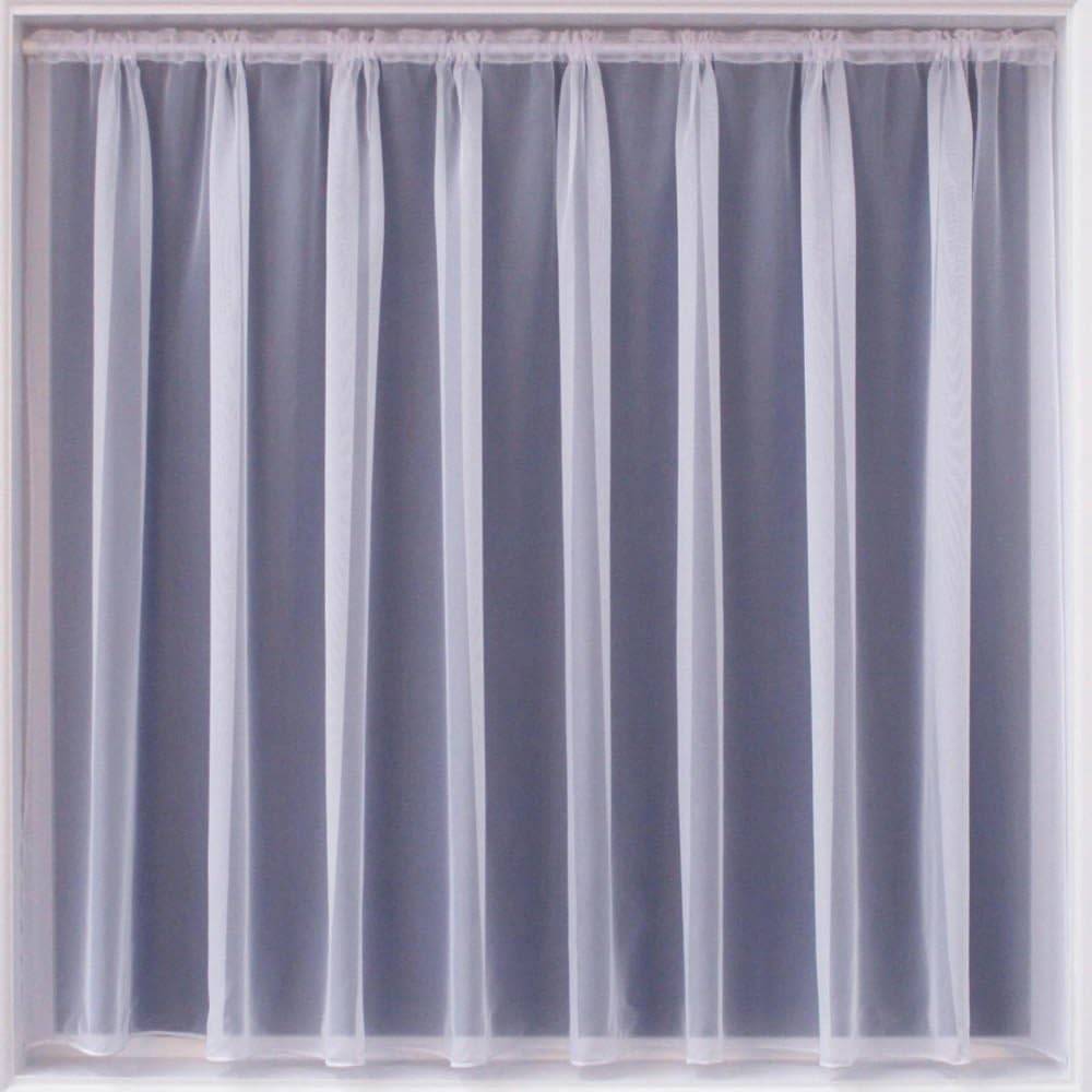 Dunelm Plain White Net Curtain with Lead Weighted Hem SOLD BY THE METRE ...