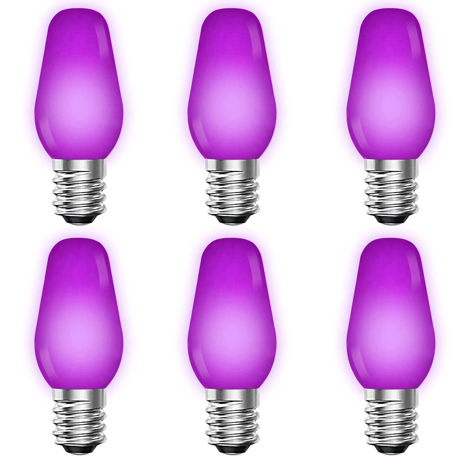 Snapklik.com : LUXRITE C7 LED Purple Replacement Light Bulbs For String ...