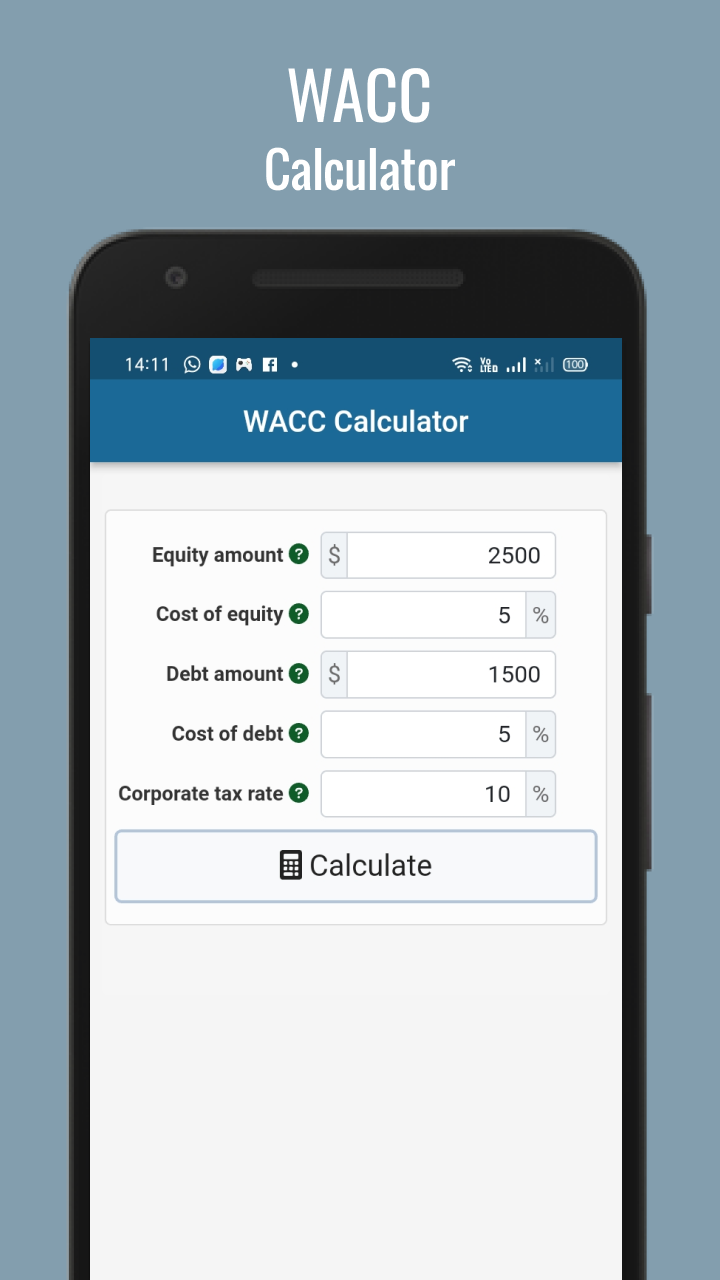 WACC Calculator - App on Amazon Appstore