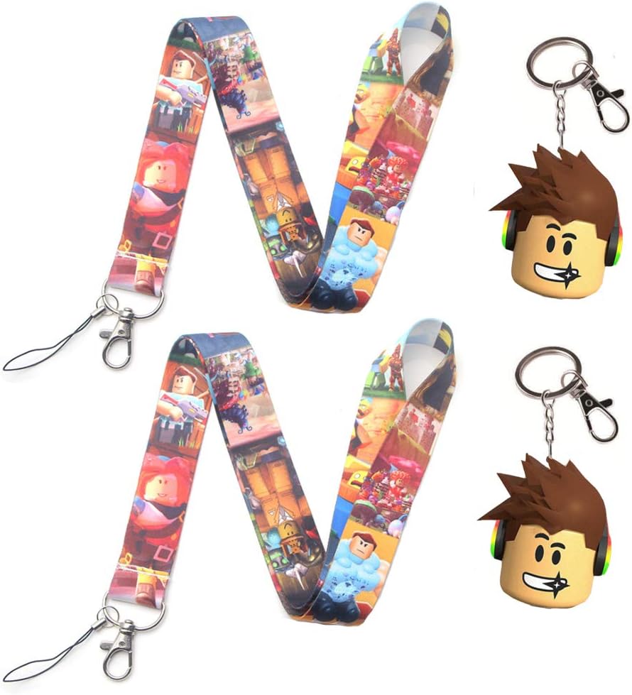 Robot Blocks Lanyard with Key Chains for Women Man Kids Keys String ...