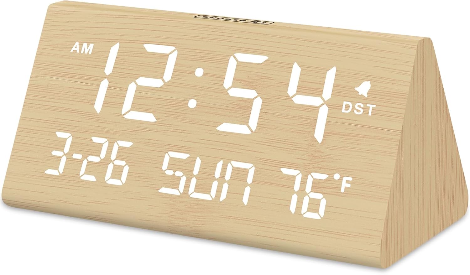 Amazon.com: DreamSky Digital Alarm Clocks for Bedrooms - Wooden Desk ...