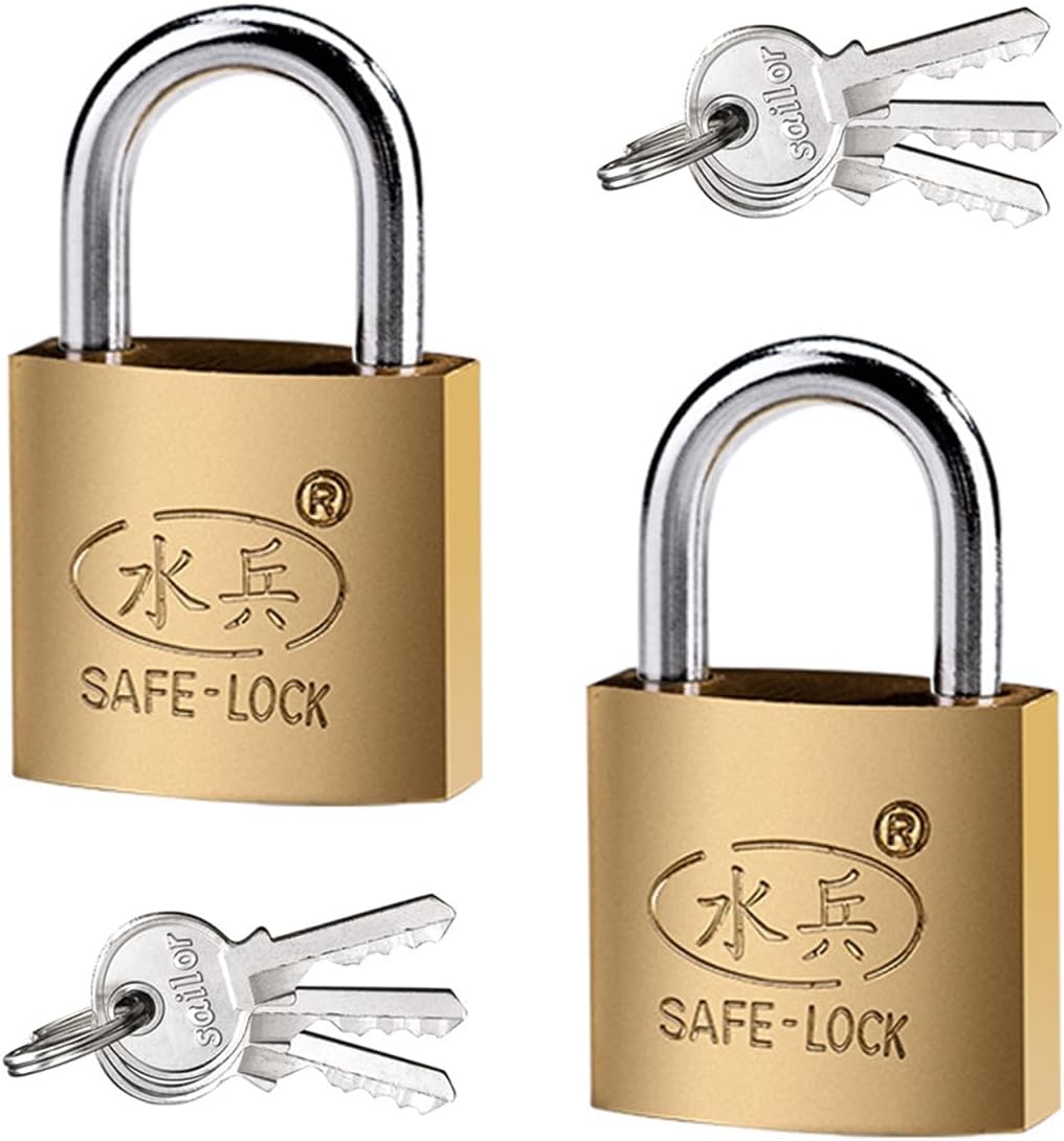 2 Pack Small Padlocks with Keys - 32mm Suitcase Luggage Locks for Gym ...