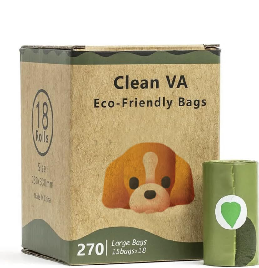 Amazon.com: Clean VA Dog Poop Bags, 100% Leak Proof and Extra Thick ...