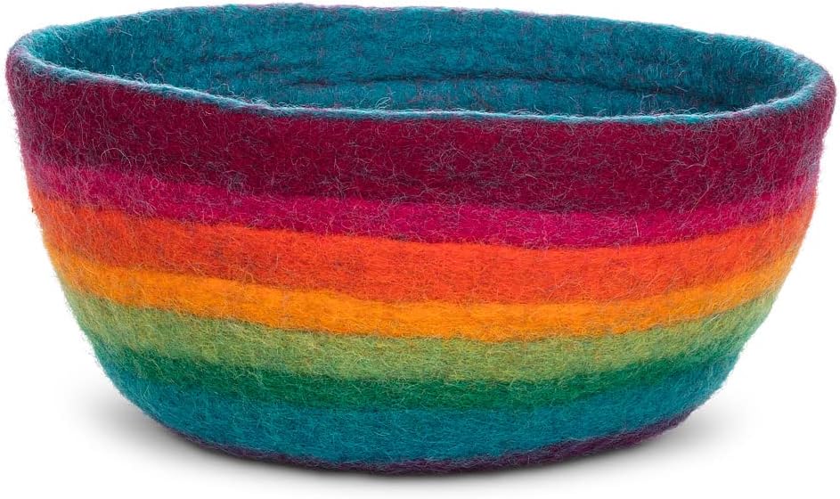 Amazon.com: Abbott Collection 28-NEPAL-06-MULTI Large Felt Storage Bowl ...