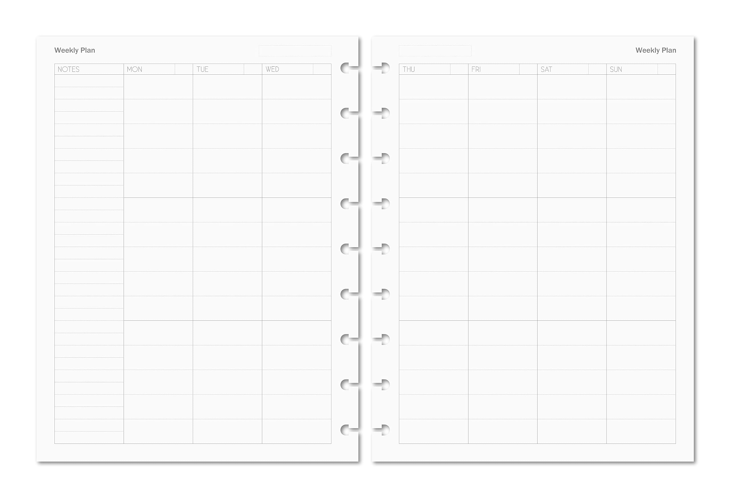 Discagenda Planner Insert Refills Discbound 120gsm 80lb (Weekly ...
