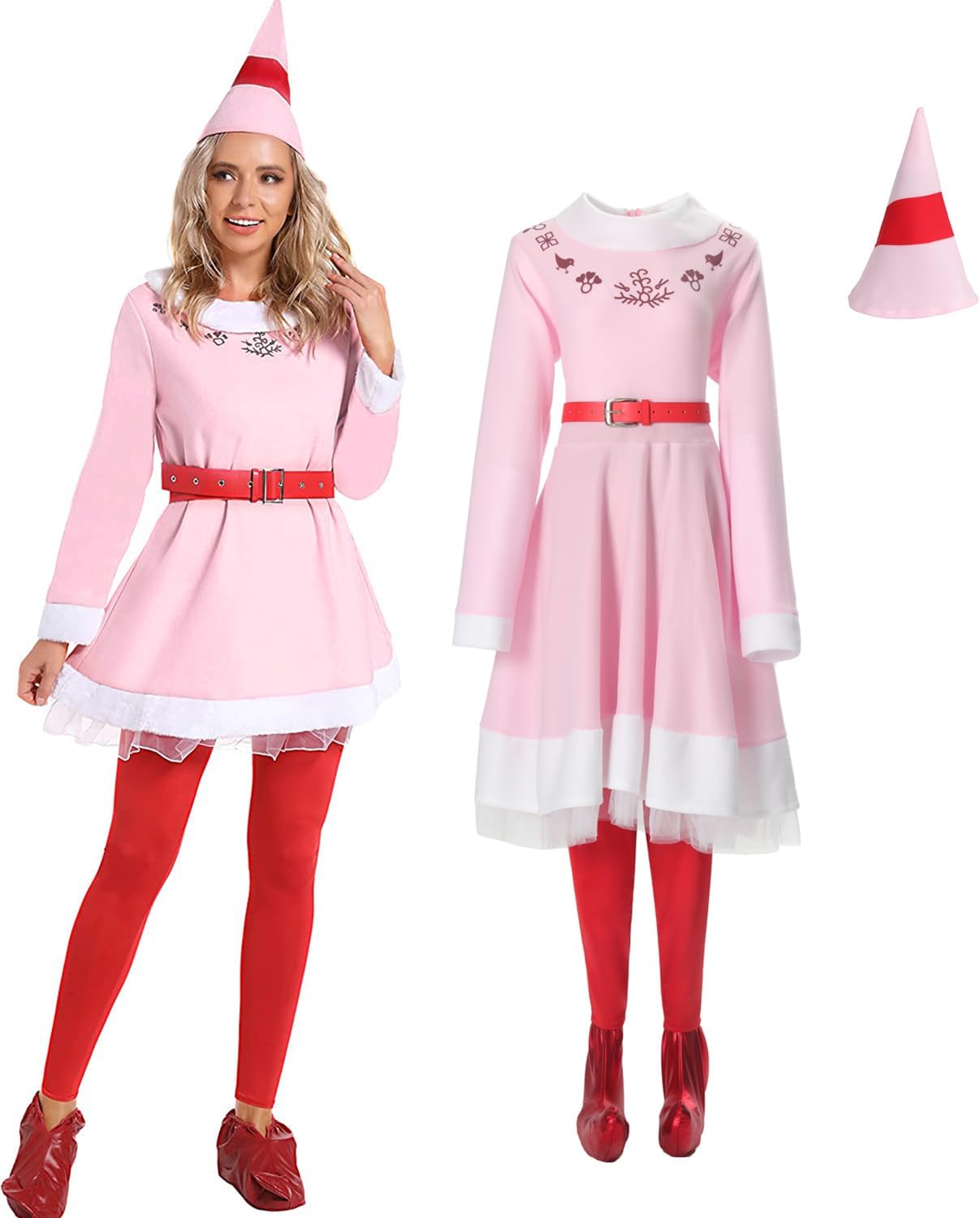 Amazon.com: QiaoPkeb 5PCS Set Womens Elf Costume Buddy Costume ...