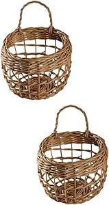 Amazon.com - ABOOFAN 2 Pcs Ginger Garlic Storage Basket Wicker Basket ...