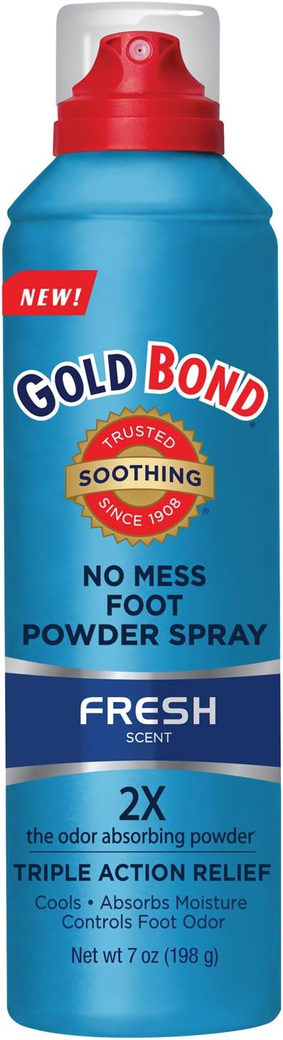 Amazon.com: Gold Bond Spray de polvo para pies sin desorden fresco de 7 ...