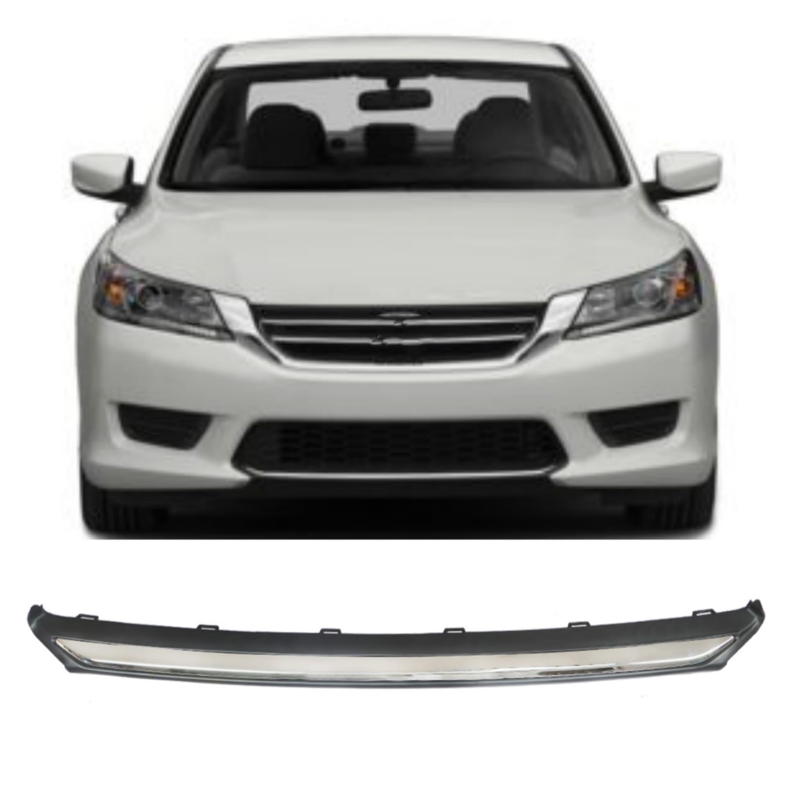 Amazon.com: LABLT Chrome Front Bumper Trim Replacement for Honda Accord ...