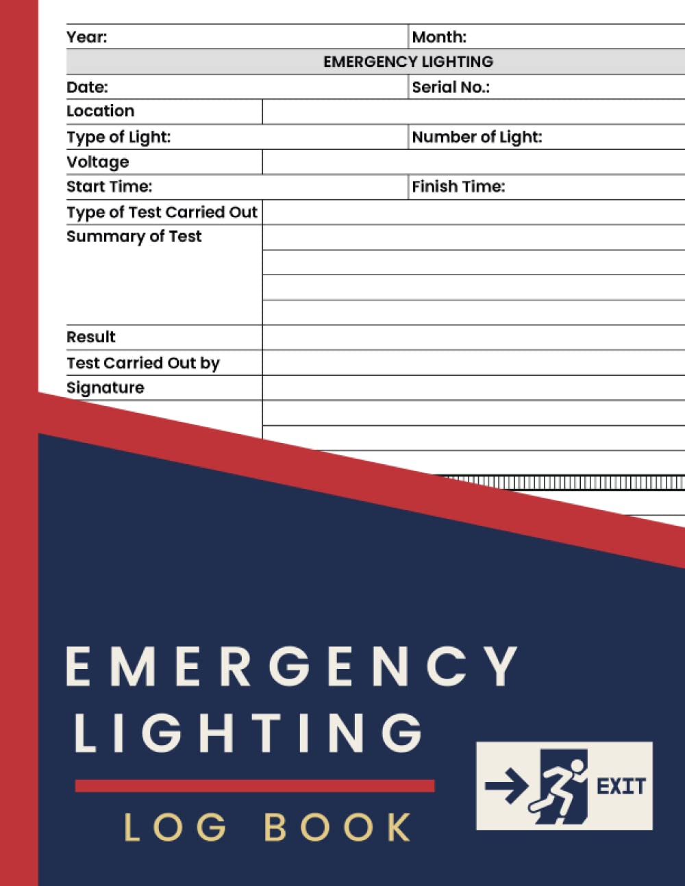 Buy Emergency Lighting Log Book A4: Emergency lighting Testing System ...