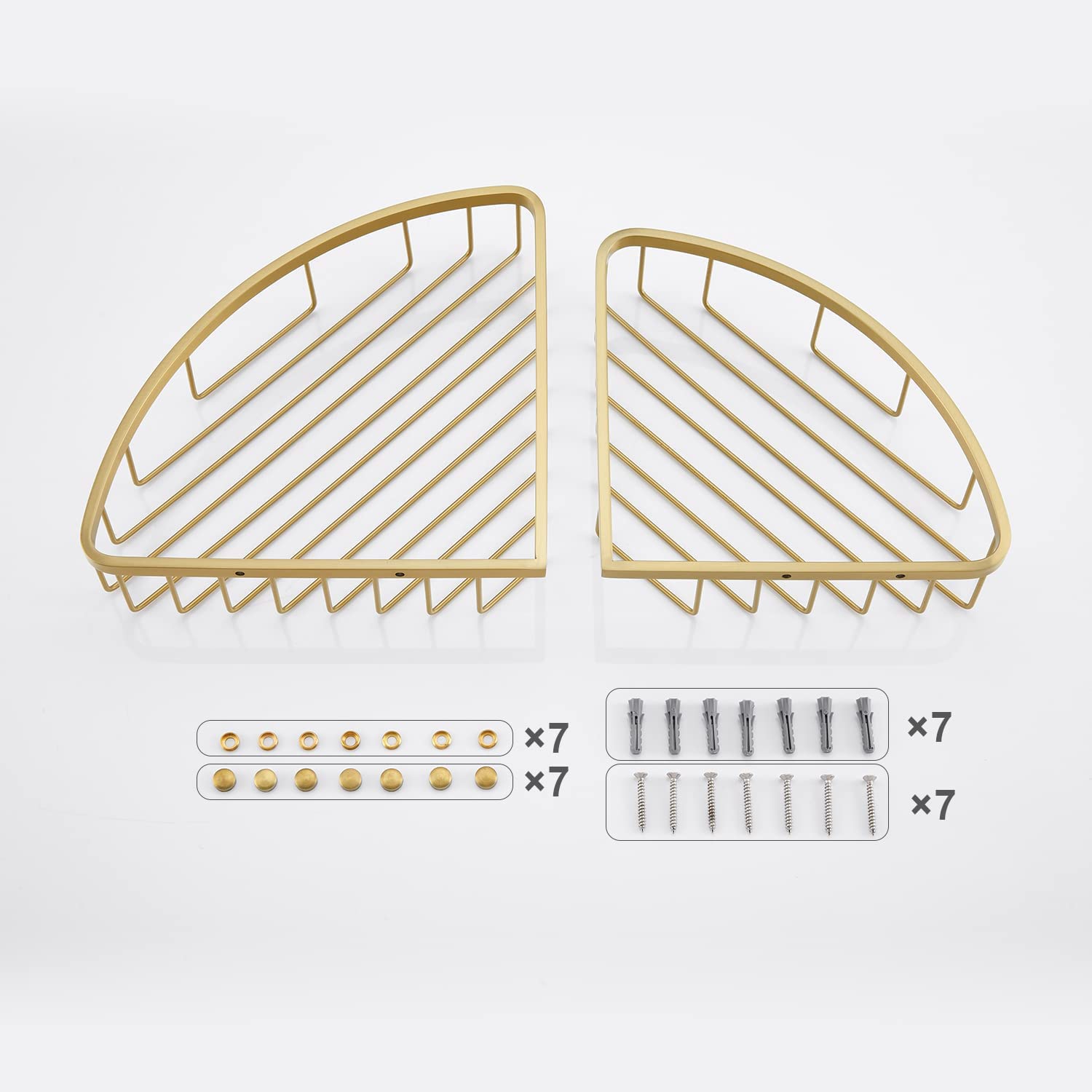 GORDEE [2 Pack Bathroom Corner Shower Caddy Shelf Organizer, SUS304 ...