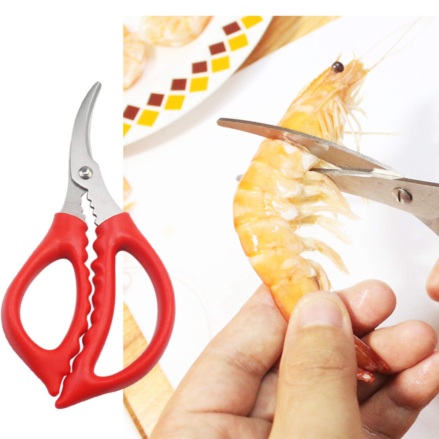 Snapklik.com : Luckkyme 4 Pack Kitchen Seafood Scissors Fish Crab ...
