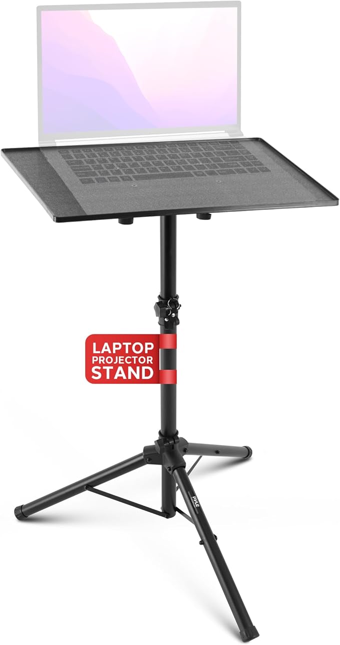 Pyle Projector Stand- Height & Angle Adjustable Heavy Duty Tripod Stand ...