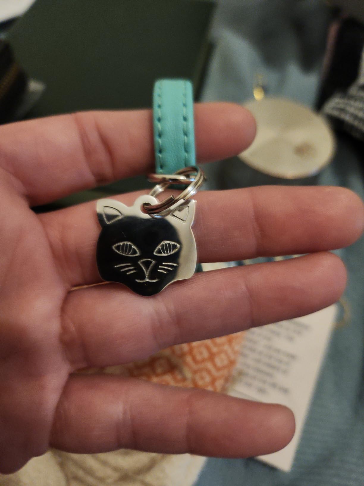 Pet Supplies : GoTags Cat ID Tag, Personalized Cat Shape Pet ID Tag in ...