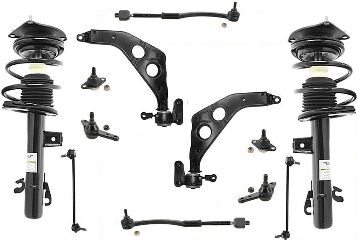 Amazon.com: Front Complete Struts Control Arms W/Bracket +Chassis Kit ...