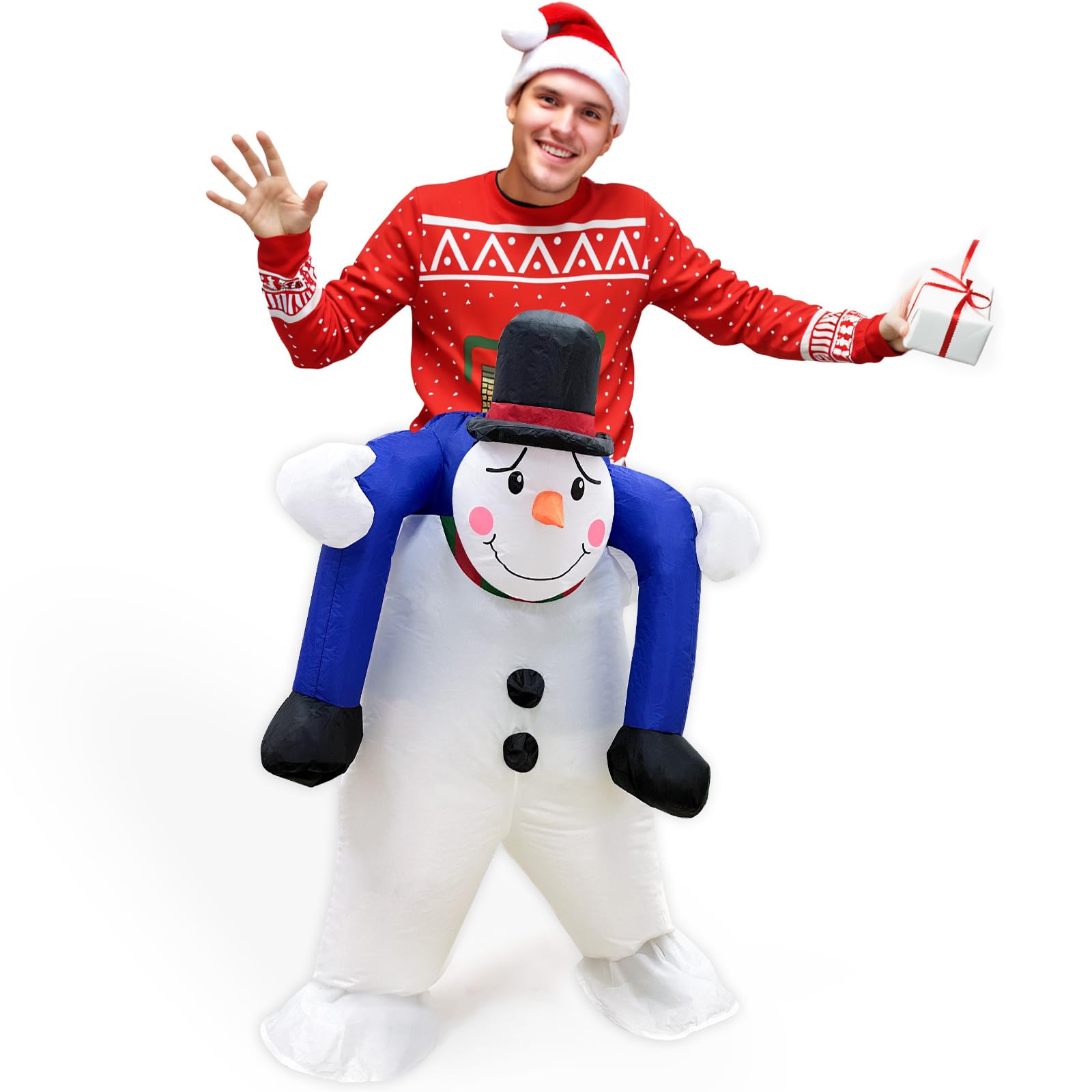 Amazon.com: AerWo Inflatable Christmas Costume Adult, Funny Inflatable ...