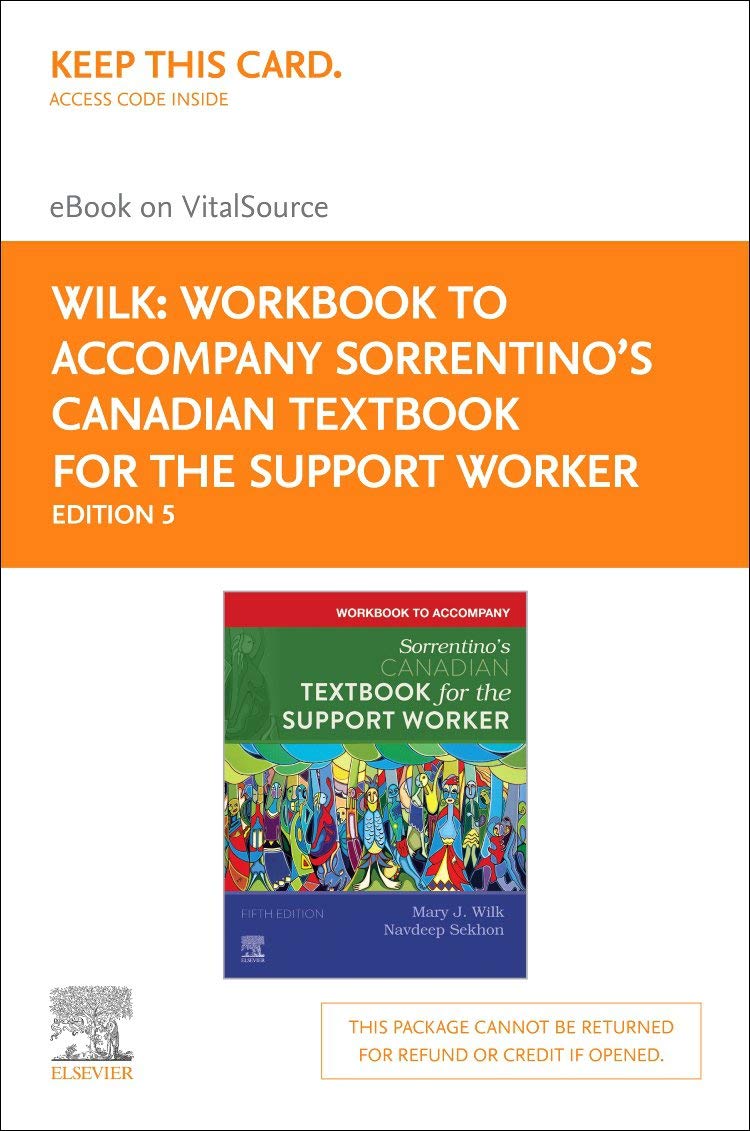 Workbook to Accompany Sorrentino's Canadian Textbook for the Support ...